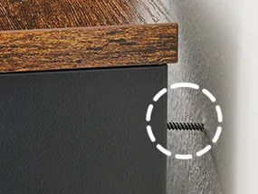 Komoda Vasagle Teduo 110 cm černá/hnědá