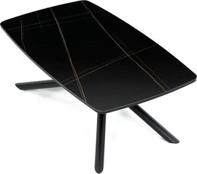Konferenční stolek AHG-X7227 BK, slinutá keramika, mramor (120 x 70) cm