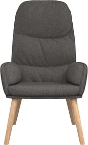 Relaxační křeslo tmavě šedé textil 340991