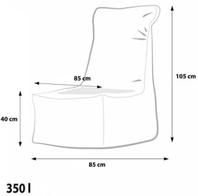 EF1023 Ecopuf Sedací vak ECOPUF - ELEGANT - ekokůže E18 - Žlutá