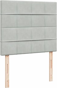 Box spring postel s matrací světle šedá 120 x 200 cm samet 3292310