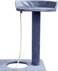 Škrabadlo pro kočky se sisalovými sloupky, 150 cm, tmavě modrá 170489