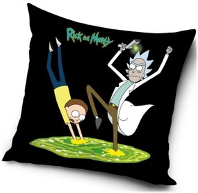 Dekorační polštář Rick and Morty - Brána do třetí dimenze - 40 x 40 cm