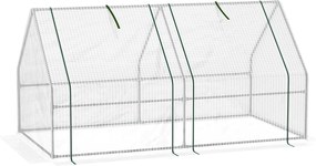 Outsunny mini skleník fóliový skleník 180x90x90cm se 2 rolovacími okny z PE fólie pro zahradní balkon | Aosom.de
