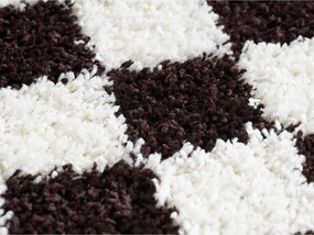 Hnědý/krémový koberec 80x150 cm Grida – ESTE