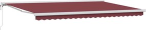 Automatická zatahovací markýza burgundská 500 x 300 cm 3215327