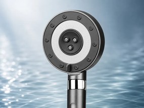 Verk Group Sprchová hlava s 5 režimy průtoku a filtrem proti vápnatému oustou, šedá