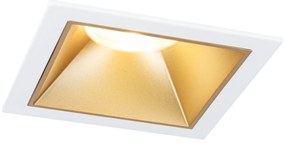 Paulmann 93132 Cole Coin, bodovka v bílo-zlaté úpravě, 1x6W LED 2700K tříkrokové stmívání, 8,8x8,8cm, IP44