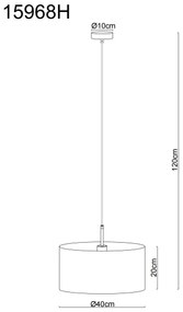 Globo 15968H - Lustr na lanku DELEON 1xE27/60W/230V