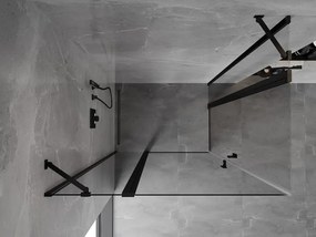 Mexen, Mexen Mist Duo výklopný sprchový kout 100 x 80 cm, průhledný, černý - 8A4-100-080-70-00