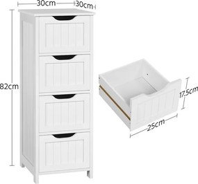 Koupelnová skříňka Yaheetech – bílá (267482494671)