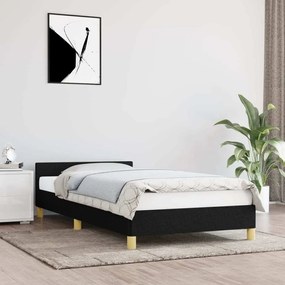 vidaXL Rám postele s čelem 80x200 cm textil [347370] Barva: Černá