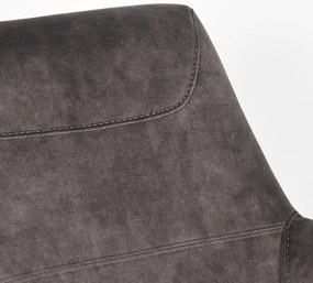 LABEL51 Sametové křeslo TOBY antracit CM-55.000