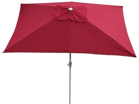 Slunečník N23 2x3m - polyester/hliník - bordó