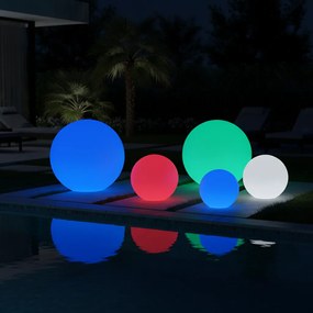 Svítící LED koule 30 cm – 6 RGB + 3 bílé