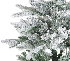 Zasněžený vánoční stromek se světýlky 180 cm bílý MIETTE Beliani