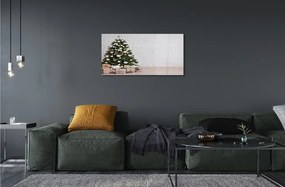 Obraz na skle Ozdoby na vánoční stromeček dárky 100x50 cm