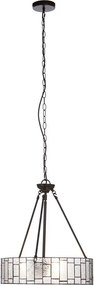 Kovové závěsné svítidlo se skleněným stínidlem ø 46 cm Waldorf – Premier Housewares