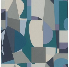 Vliesová tapeta 687729 retro, geometrická barevná / Tapety na zeď Tropical House (0,53 x 10,05 m) Rasch