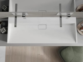 Mexen Ava umyvadlo na desce z konglomerátu B/O 120 x 46 cm, bílá - 23011200