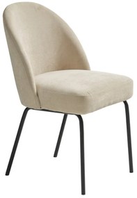 Béžová sametová jídelní židle Unique Furniture Creston