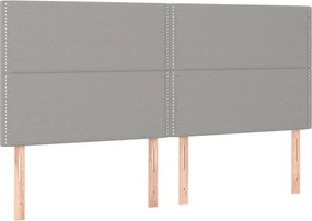 Box spring postel s matrací světle šedá 180 x 200 cm textil 3128461