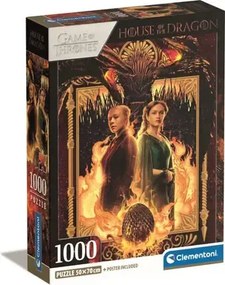 Clementoni PUZZLE Hra o trůny: Rod Draka / 1000 dílků / od 10 let