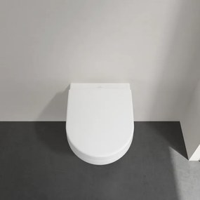 VILLEROY & BOCH Villeroy &amp; Boch ARCHITECTURA - Záchodové sedátko s poklopem Compact, s funkcí QuickRelease a SoftClose, bílá alpin 9M66S201
