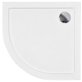 Besco Čtvrtkruhová akrylátová sprchová vanička ARON HR 80x80 (90x90) Slimline Barva: Bílá, Rozměry (cm): 90x90