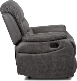 Polohovací křeslo, šedá, látka, TV-4086 GREY