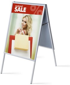 Reklamní áčko 700 x 1000 mm, ostrý roh, profil 25 mm, hliník