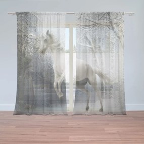 Sablio Záclony Bílý kůň: 2ks 150x250cm