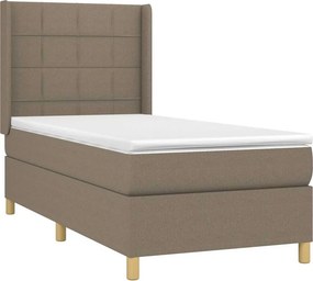 Box spring postel s matrací taupe 90x190 cm textil 3131957