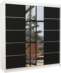 ADRK Furniture Posuvná skříň se zrcadlem BERGEN 200 ADRK-SW-BER-WB-200