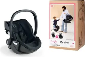 COROLLE Autosedačka a kolébka pro panenky Cybex Black 2v1 / s páskem a