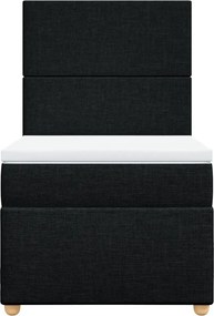 Box spring postel s matrací černá 100 x 200 cm textil 3291186