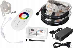 Set Led Páska 10 m Rgb Bílá 5050 Dálkový Ovladač napájí