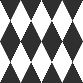 Geometrická vliesová tapeta - bílé a černé kosočtverce 347670, Precious, Origin