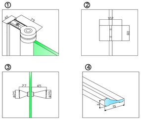 BPS-koupelny Čtvercový sprchový kout HYD-SK1290C 100x100 chrom/transparent + vanička HYD-SSV-ST06A bílá