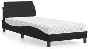 Postel s matrací Dover černá 80 x 200 cm umělá kůže 3208297