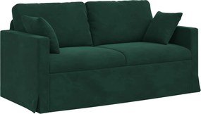 Set pohovek 2 ks Tmavě zelená samet 3407553