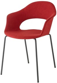 SCAB - Židle LADY B POP - červená/nikl