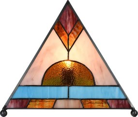 Stolní lampa Tiffany ve tvaru pyramidy - 26*26*30 cm