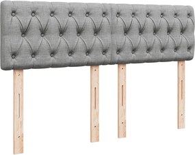 Box spring postel s matrací světle šedá 140 x 200 cm textil 3287098