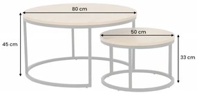 Konferenční stolek Elegance set 2 70cm divoký dub/ 43642