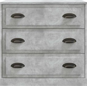 Příborníky 2 ks betonově šedé kompozitní dřevo 3185243