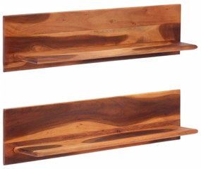 Petromila Nástěnné police 2 ks 112 x 20 x 26 cm masivní akáciové dřevo