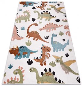 Dywany Łuszczów, Dětský kusový koberec Fun Dino cream, 140x190, vícebarevná, dětský pokoj