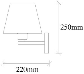 Nástěnná lampa Profil III bílá/černá