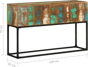 Konzolový stolek 120 x 30 x 75 cm masivní recyklované dřevo 320822